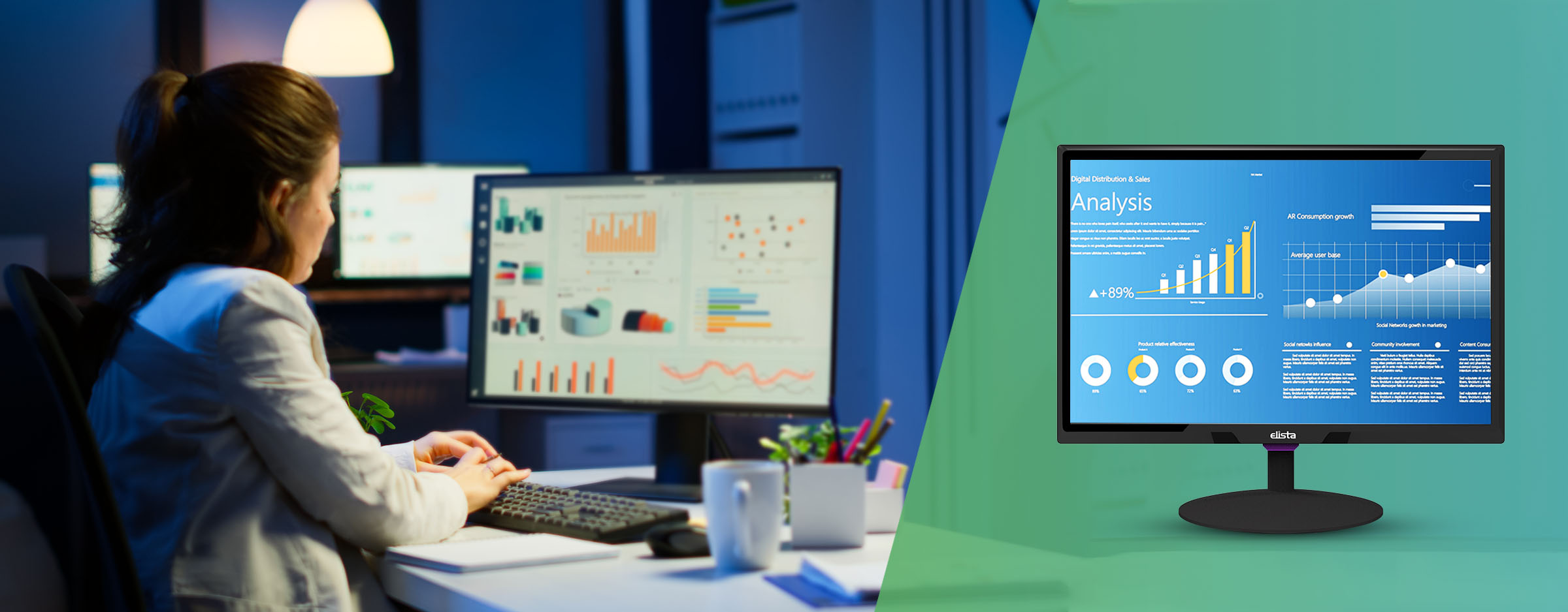 LED Monitor - ELS-V19HD LED VGA+HDMI | Elista